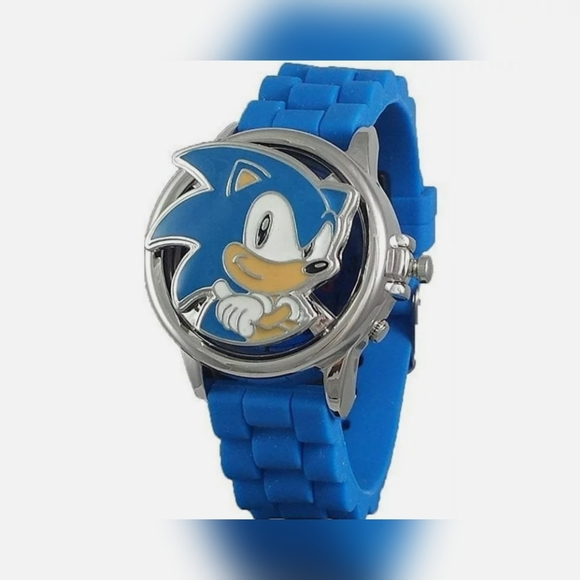 Sega | Accessories | Sega Sonic The Hedgehog Metal Spinner Flip Watch ...